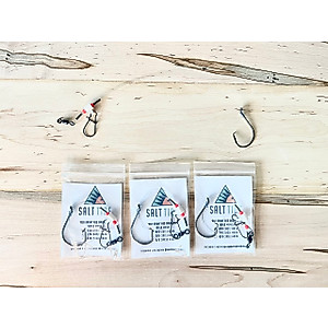 3 Pack 'Old Drum Rig' Surf Fishing Rigs with Duo-Lock Sinker Slide Snap 100# Mono 8/0 Snelled Circle Hook