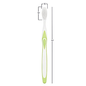 SmileGoods A404 Toothbrush, 40 Tuft, Soft Bristle, Individually Packaged Toothbrushes, Assorted Colors, Bulk Pack of 72