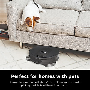 Shark AV2501S AI Robot Vacuum with HEPA Self-Empty Base, Bagless, 30-Day Capacity, LIDAR Navigation, Perfect for Pet Hair, Compatible with Alexa, Wi-Fi Connected, Black