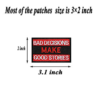 Harsgs 20 Pieces Random Tactical Morale Patch Bundle, Full Embroidery Loop and Hook Patches Set for Caps, Bags, Backpacks, Vest, Military Uniforms,Tactical Gears Etc