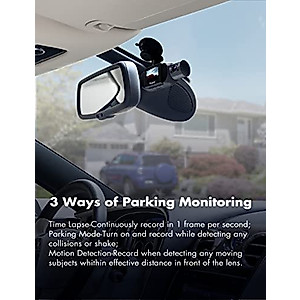 Supwi Dual Dash Cam with GPS and Wi-Fi, 1440P Front and Inside Discreet Car Camera for Uber with Infrared Night Vision, Super Capacitor, Dual Sony Sensors, Parking Monitoring