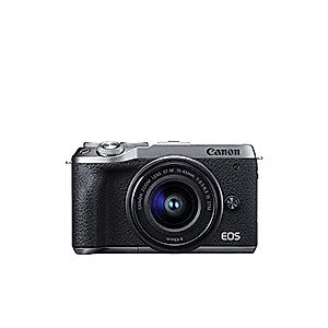 Canon EOS M6 Mark II Mirrorless Camera with EF-M 15-45mm Lens 612C011