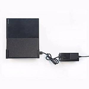 Monzlteck Wall Mount for Xbox One Original+Power Brick Mount,All Metal Vertical Hanging On Wall with Power Botton Left/Right