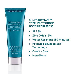 Colorescience Sunforgettable Total Protection SPF 50 Body Shield, 4 fl. Oz (Pack of 1)