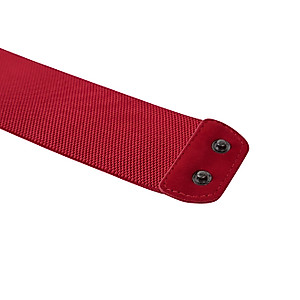 MUXXN Red Bow Belt for Womne Adjustable Hgih Stretch Cotton Belt (Red S)