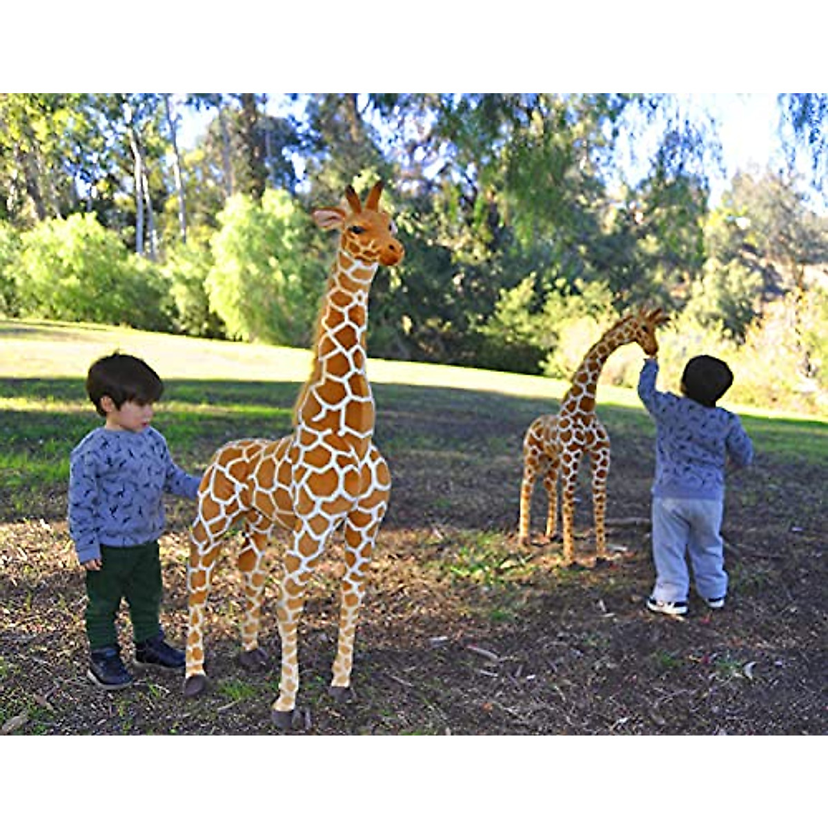Linzy Toys Jared The Giraffe, 50'' (127 cm) Standing High, Real Life Stuffed Animals Plush Giraffe, Peluche Jirafa