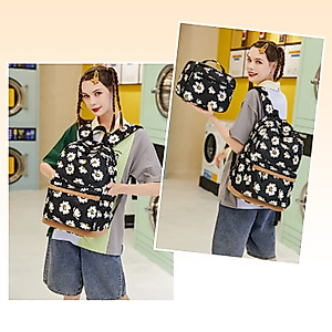 Robhomily Backpack for Teen Girls Kids Middle-School Elementary School Backpack with Lunch Box ,17” Fashion- Print Lightweight Laptop Book bags Set