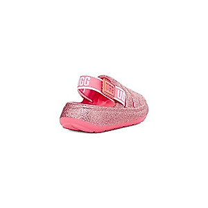 UGG Unisex-Child Sport Yeah Glitter Sandal, Pink, 5 Big Kid
