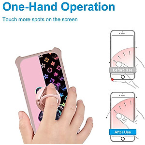 jioeuinly TCL 30 Le 30le Jet Case Compatible with TCL 30 Z 30z T602dl Phone Case Cover [with Tempered Glass Screen Protector][Hard PC + Soft Silicone][Colorful Reflect Light] IMDF-JXX