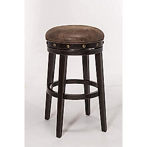 Hillsdale Benard Backless Swivel Counter Stool Height, Brown