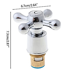 MinnowXY Bathroom Faucet for Cross Handle Faucet Trim for Bath Sink Faucet Handle for Kitchen Faucet Lavatory Tub Shower