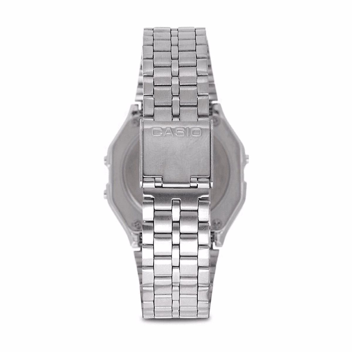 Casio Unisex Digital Watch with Stainless Steel Strap – A159WA-1D, Lcd/Grey, Bracelet