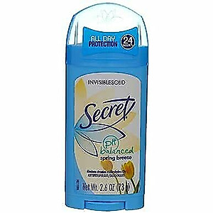 Secret Deodorant Spring Breeze Solid 2.6 Ounce (Pack of 3)