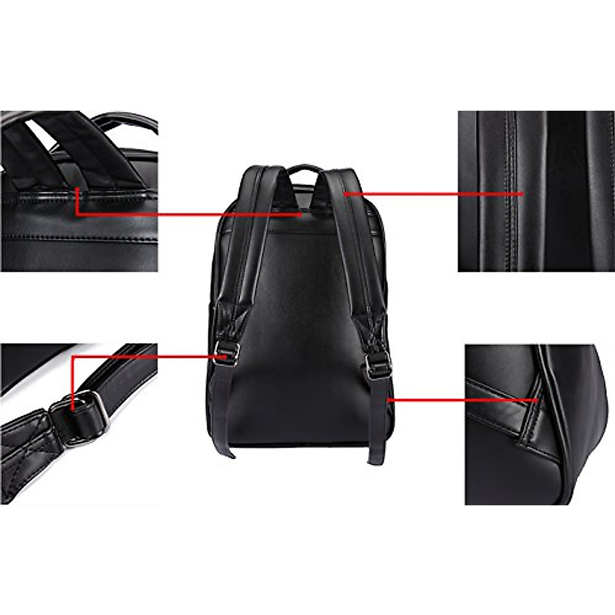 AIBAG 3D Skull Head Backpack, PU Leather Gothic Cracked Rivets Studded Cool Laptop Backpack Large College Bookbag, Gold