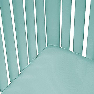 Go Mama Go Luxurious Minky Crib Sheet, Aqua Mint