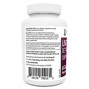 Dr. Berg's Liver Cleanse Detox & Repair Capsules - Liver Support Supplement with Milk Thistle, Ox Bile,Turmeric and Other Unique Liver Care Nutrients - Herbal Liver Health Formula 60 Caps