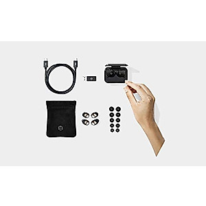 MASTER & DYNAMIC MW07 True Wireless Earphones - Bluetooth Enabled Noise Isolating Earbuds - Lightweight Quality Earbuds for Music, Piano Black (MW07PB) (Renewed)