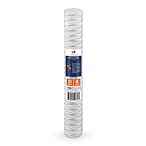 Aquaboon 5 Micron 20" x 2.5" String Wound Sediment Water Filter Cartridge | Universal Replacement for Any 20 inch RO Unit | Compatible with 101-230, PD-5-20, AP110-2C, P5-20, CFS124-C20, 10-Pack