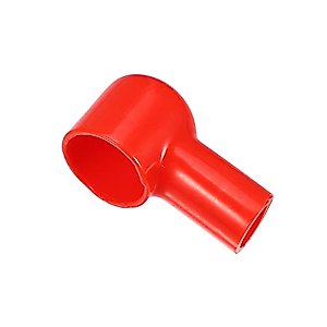 X AUTOHAUX 1 Set 3/8" Power Distribution Block 8 Point Bus Bar 18 Screws Terminal Block with Cover for Boat Car Marine Battery Junction Block Plastic Metal Red
