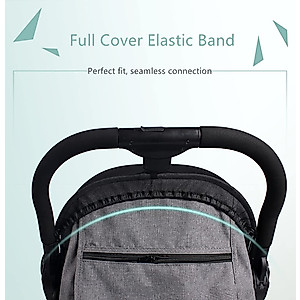 Mosquito Netting for Baby Stroller Full Cover Breathable and Stretchable Net Portable & Durable Zipper Mesh Mosquito Net Easy to Install for Infant Car Seat Bassinets Carrycot Cradles Black