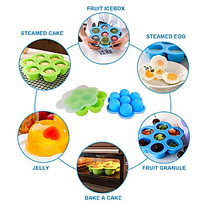 2 PCS Egg Bites Silicone Mold, Sous Vide Egg Bite Maker, Fits Instant Pot 5,6,8 qt Pressure Cooker