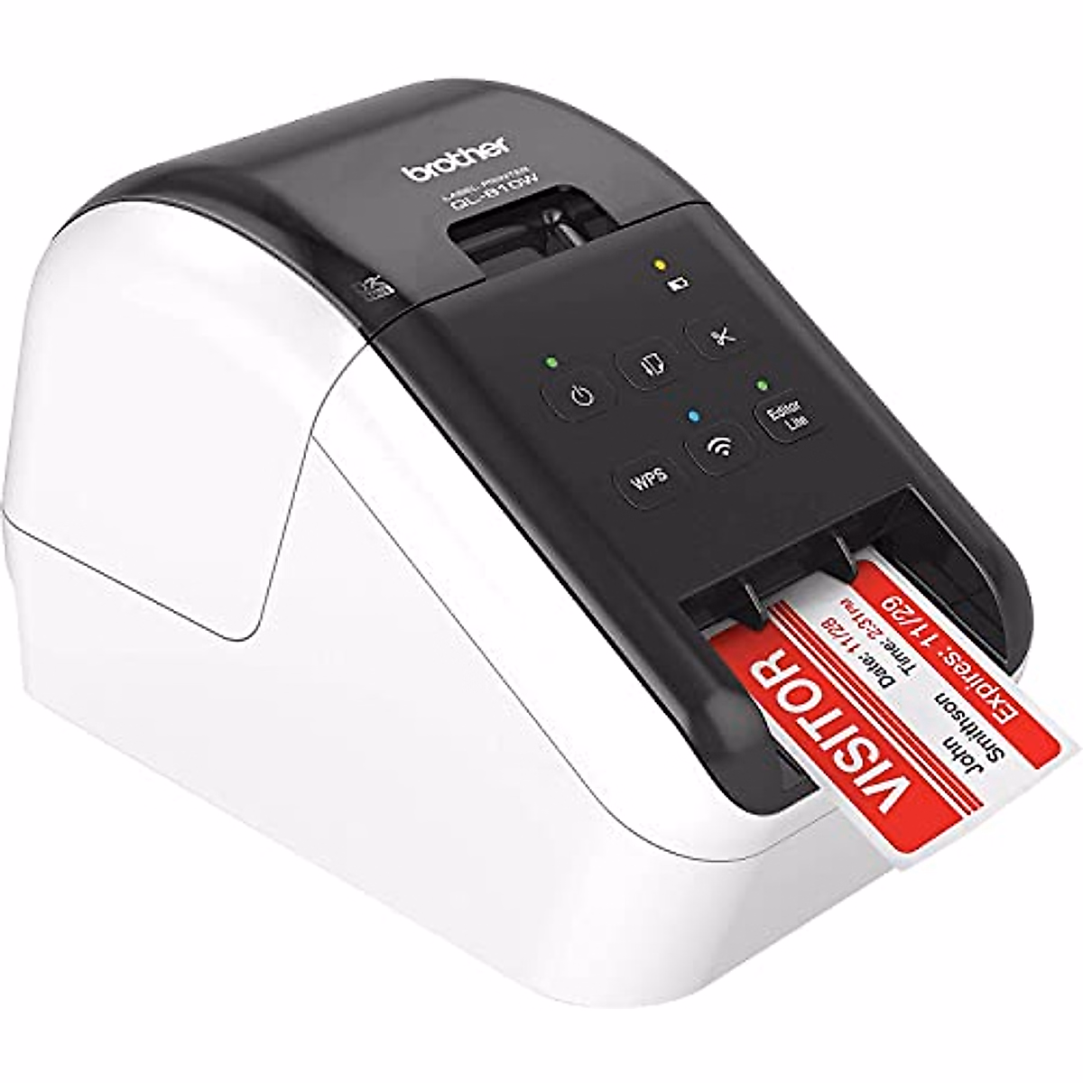 Brother QL-810W Ultra-Fast Label Printer with Wireless Networking, Print Black/Red Labels per Minute Up to 300 x 600 dpi, Durable Automatic Cutter up to 2.4" Wide, USB 2.0, CBMOUN Extension_Cable