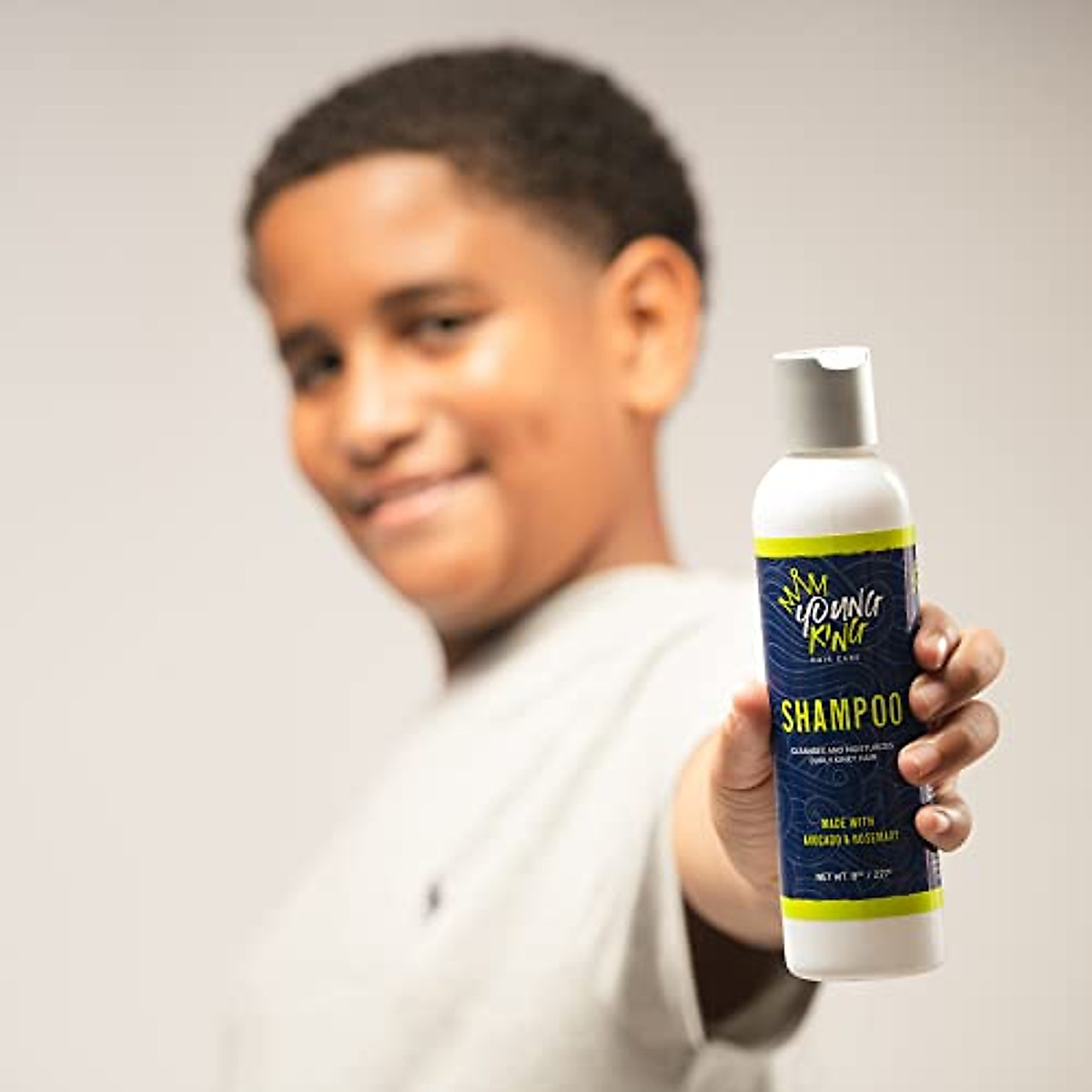 YOUNG KING HAIR CARE Kids Shampoo For Boys | Cleanse and Hydrate Natural Curls | Plant-Based and Harm-Free | 8oz