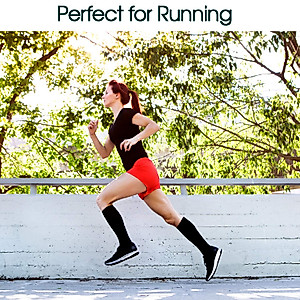 SocksLane Cotton Compression Socks for Women & Men. 15-20 mmHg Support Knee-High Black M/L