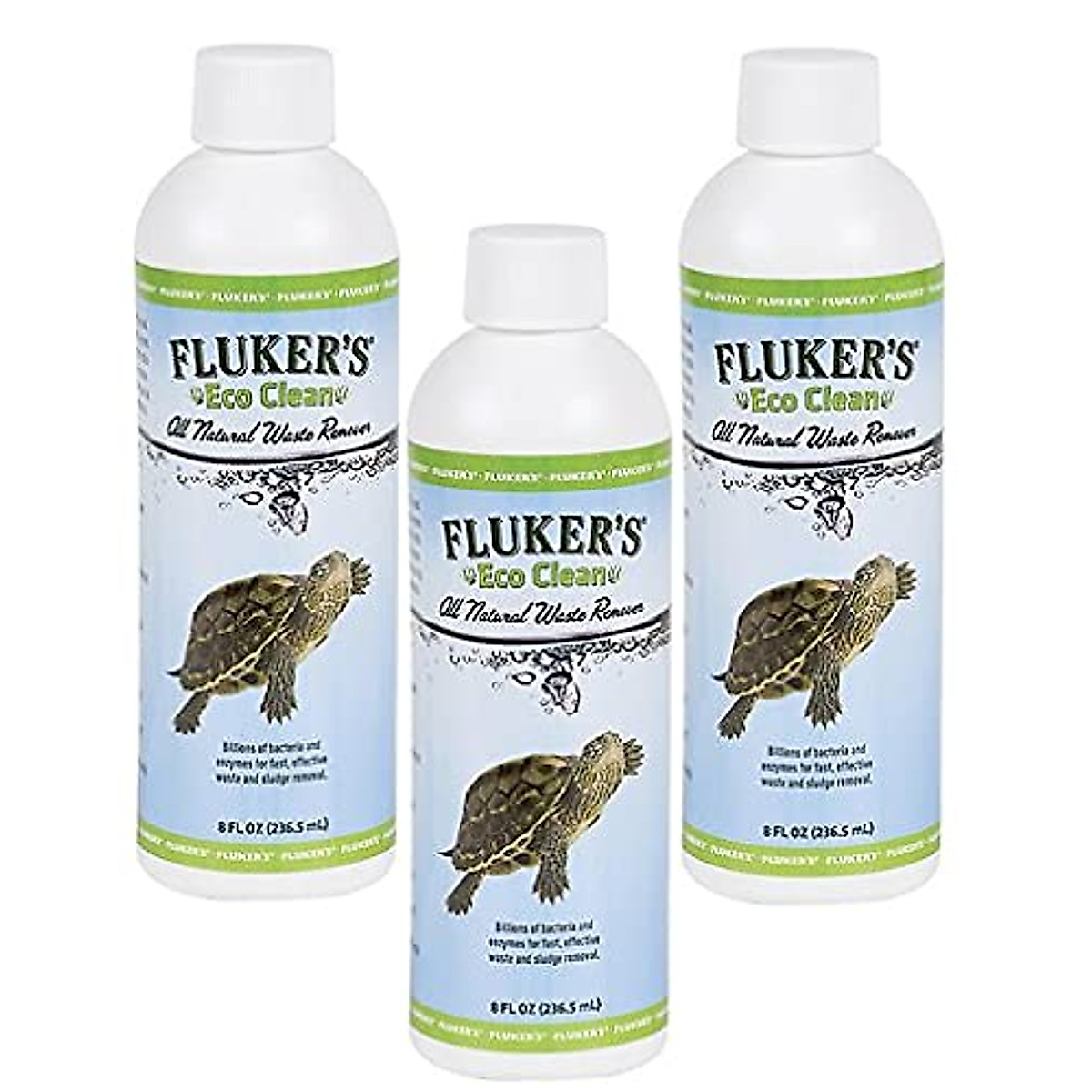 Fluker Labs Eco Clean All Natural Reptile Waste Remover, 8-Ounce Bottles (Pack of 3)