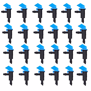 YDJoo 150 Pack 2 GPH Drip Emitter Irrigation Drip Emitters Garden Flag Irrigation Dripper 8L/H Emitter Sprinkler Drippers for 4mm/7mm Hose for Home Garden Lawn Vegetables(Blue)