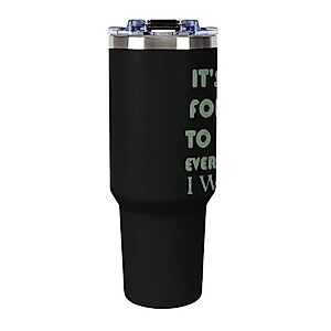 OK For Me To Have Everything I Want 40oz Water Bottle Double Wall Insulated Tumbler with Handle Leakproof Travel Mug Light Rose Red-style