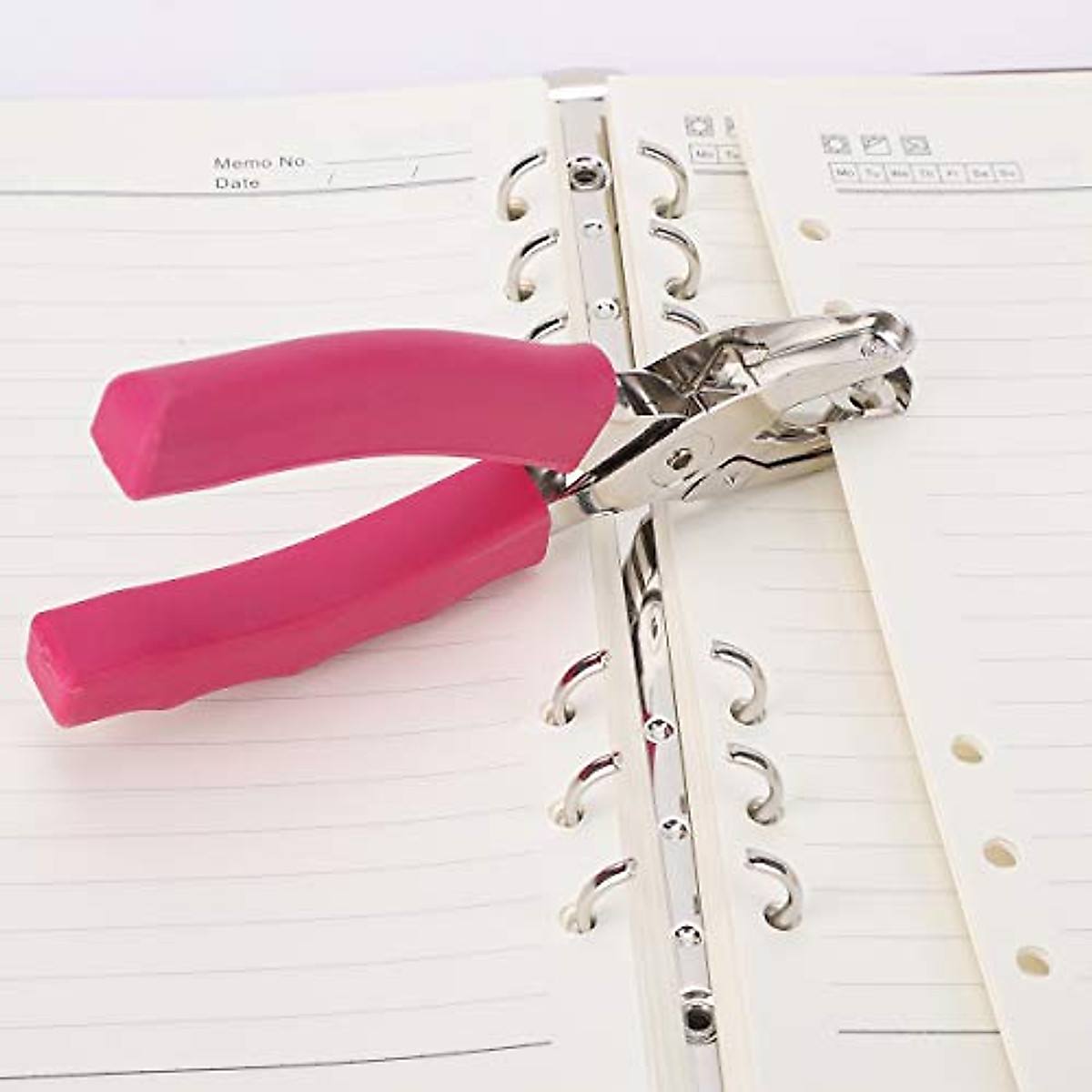 Craftinova Handle Punch ，3 Pack,1/4 inch of Hole Handheld Puncher ，with Soft Grip Handles,with 6 Sheet Capacity,Perfect for Home Office School Supplies,can be Used for Labels and Greeting Cards