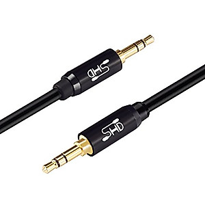 Aux Cable,SHD 3.5mm Audio Cable Aux for Car Auxiliary Audio Stereo Cable 3.5mm Cord Premium Sound Dual Shielded with Gold Plated Connectors-3Feet