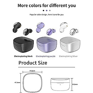 Kenayo Wireless Earbuds Pro 2022 for Android, iOS, Laptop, Tablet with Bluetooth with Charging Case Touch Control Sound with Deep Bass Auto Pairing Headphones for Sports, Travel & Gym (Purple)