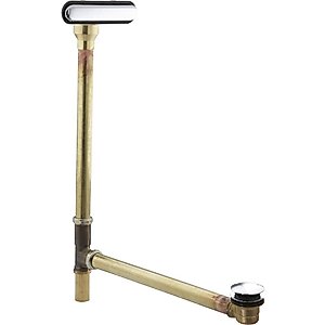 Kohler K-7271-CP Clearflo Slotted Overflow Brass Bath Drain, Polished Chrome Finish