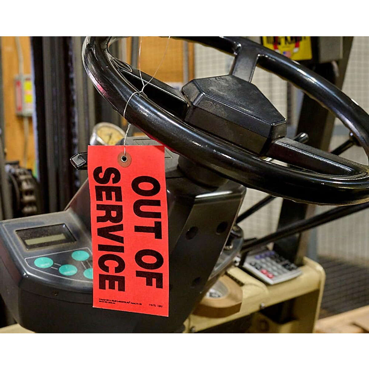 Out of Service Tags 50-pk. - 6.25" x 3.125", Red, Synthetic, 12" Tag Wires Attached