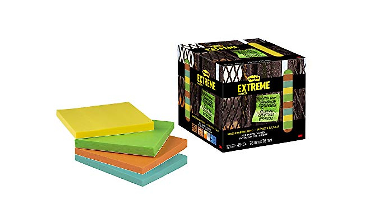 Post-it Extreme Notes Assorted Colors - Weather-Resistant & Durable