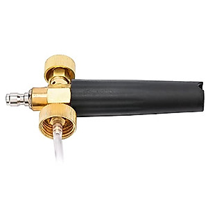 Foseal Adjustable Snow Foam Cannon with Heavy Duty Brass Knob, 1/4" Quick Release Foam Blaster for Pressure Washer Gun, 1L Bottle