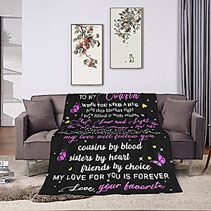 Cousin Gifts for Women to My Cousins Blanket Throws Best Cousin Gifts for Birthday Christmas Thanksgiving 50 "x60