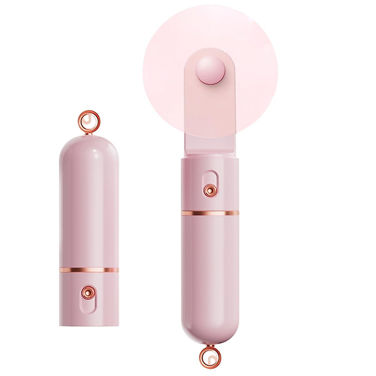 AOCOOLFAN Portable Handheld Fan, Mini Fan USB Rechargeable, 3 Speed Personal Small Pocket Fan, Battery Operated Fan with Power Bank, Travel Hand Fan for Girl Women Outdoor (Pink)