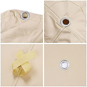 Yescom 10'x10' Water Resistant Canopy Top Replacement for Arrow Gazebo Dual Tier Beige Outdoor Garden Yard Patio Cover