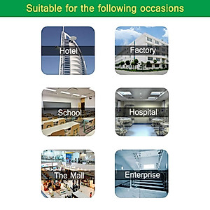 Renococo Fire Exit Sign Stickers,Photoluminescent Fire Safety"Fire Exit" Sign,Decal Adhesive Glow in The Dark with Direction Arrows 14in x 5.5Inch