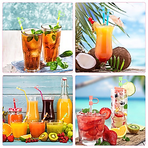 BOUBONI 10 Pieces Silicone Straw Cover Set Reusable Drinking Straw Tips Compatible with 6-8mm Straws 10 Colors Available Perfect for Traveling, Picnicking, Fitness, Party Decoration and Protection