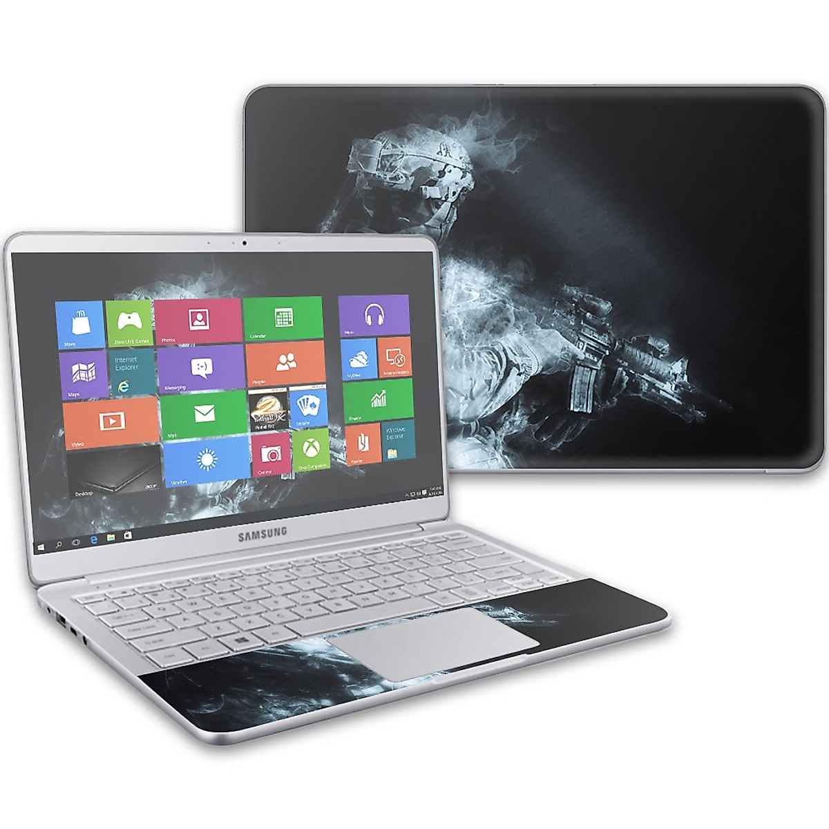 MightySkins Skin Compatible with Samsung Notebook 9 13" (2017) wrap Cover Sticker Skins Ghost of A Soldier