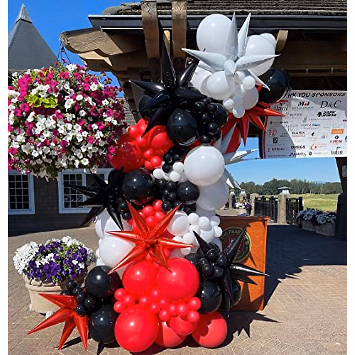 Explosion Star Foil Balloons, 50pcs Black Foil Cone Balloons, 26 inch Starburst Balloons Point Star Balloons for Halloween Christmas Birthday Party Decorations Baby Shower Wedding Photo Booth Backdrop