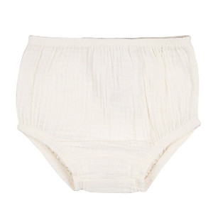 Gerber Baby Girls' 2 Piece Dress and Diaper Cover Set, Ivory, 12 Months