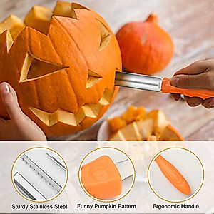 Kalafun Pumpkin Carving Kit, Pumpkin Carving Tools Halloween Heavy Duty Stainless Steel Pumpkin Carving Set 6 pcs