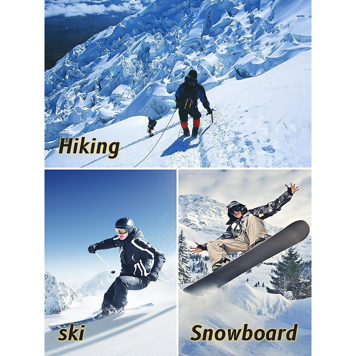 TACVASEN Snowboard Pants Men Waterproof Ski Pants for Men Winter Insulated Snow Pants Men Warm Pants for Men Winter Mens Fleece Lined Pants