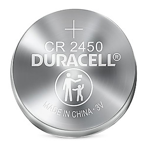 Duracell 2450 3V Lithium Battery, 1 Count Pack, Lithium Coin Battery for Medical and Fitness Devices, Watches, and more, CR Lithium 3 Volt Cell