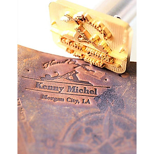 Custom Logo Wood Branding Iron, Leather Iron Stamp,Wood Iron/Wedding Gift,Handcrafted by Design (1"x1")